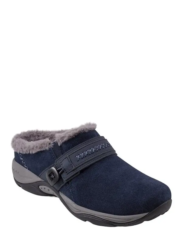 Easy Spirit Elinn Faux Shearling Mule - Dark Blue