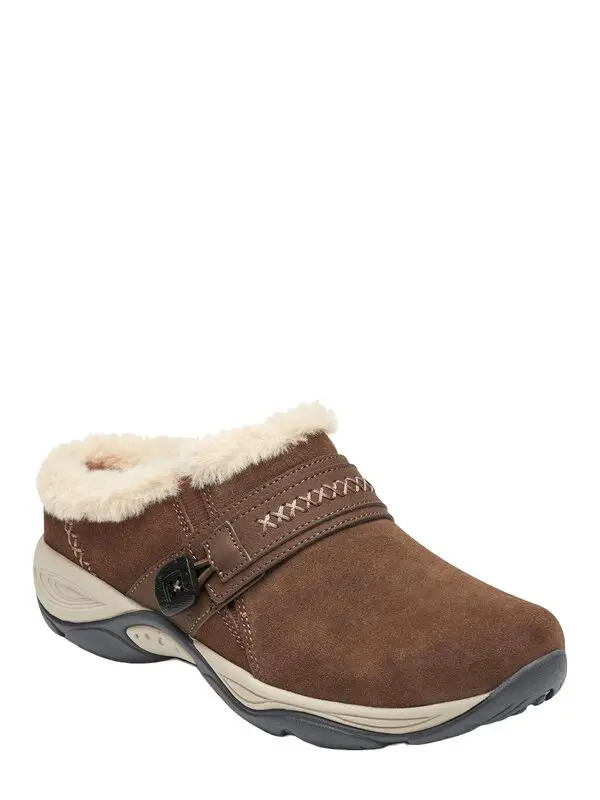 Easy Spirit Elinn Faux Shearling Mule - Dark Brown