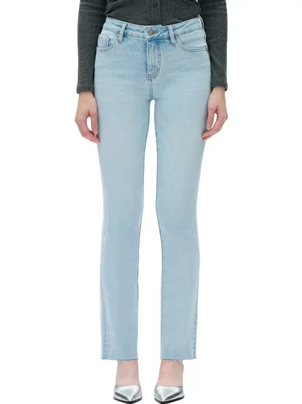 BAYEAS Raw Hem Skinny Jeans - Light Blue