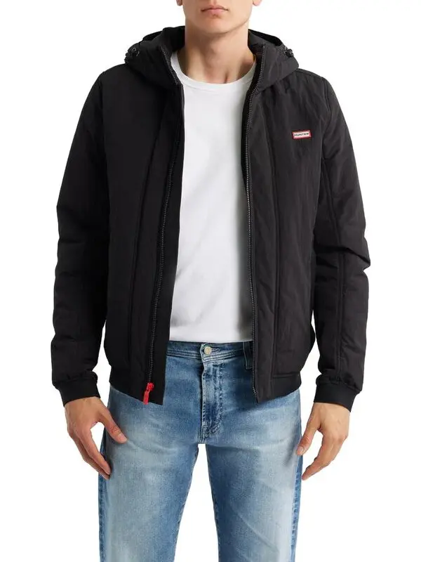 Hunter Horley Hooded Water Resistant Ripstop Jacket - Black
