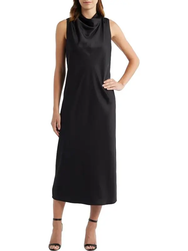 Sam Edelman Cowl Neck Maxi Dress - Black