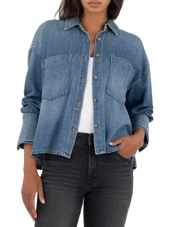 Kut From The Kloth Gertie Denim Shirt - Vintage Wash