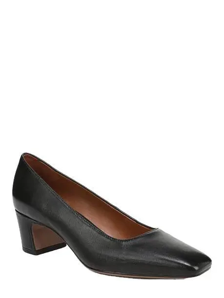 Franco Sarto Salino Square Toe Pump - Black Smooth