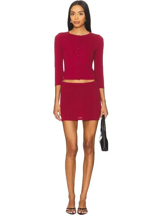 ALL THE WAYS Gigi Skirt Set - Burgundy