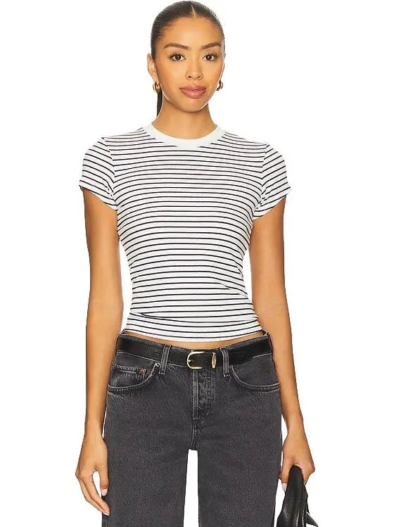 PERFECTWHITETEE Stripe Tee - Navy Stripe