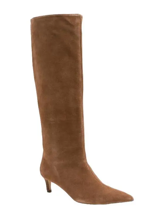 Free People Kiki Knee High Boots - Tan Suede