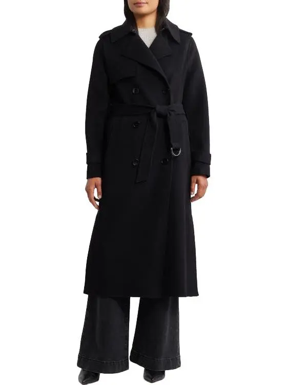 Michael Kors Wool-blend Fitted Maxi Coat - Black
