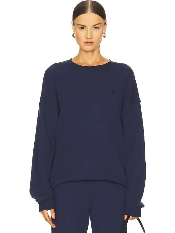 Eterne Oversized Crewneck Sweatshirt - Navy