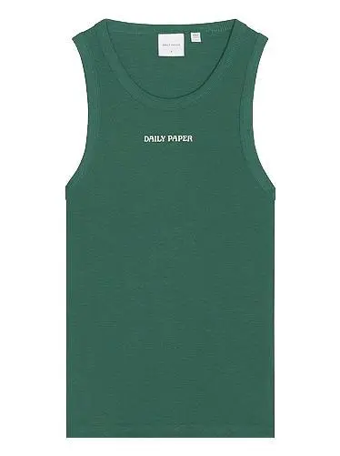 DAILY PAPER Rib Tank Top In Green - Bistro Green