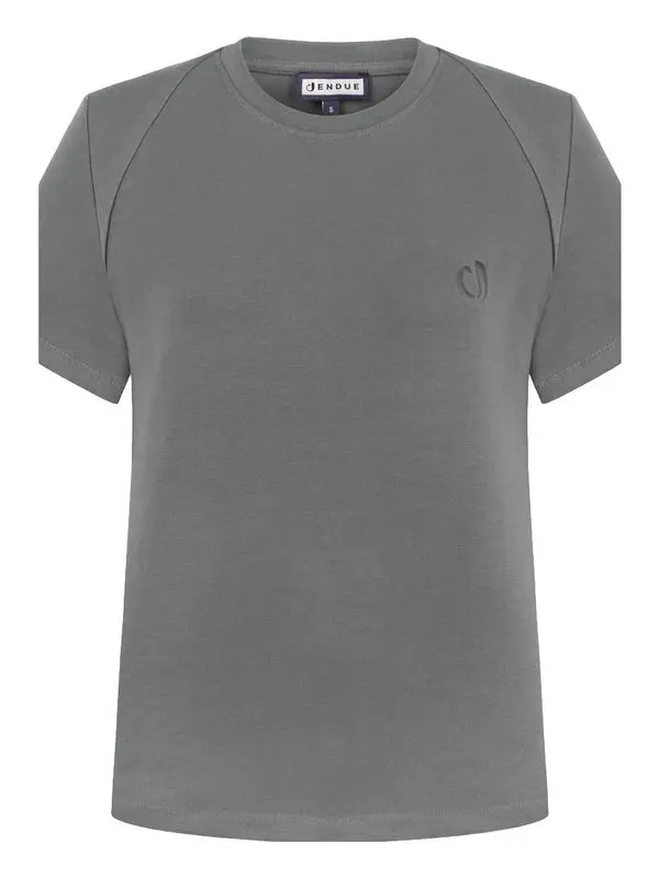 JENDUE J Logo Oversize T-shirt - Gray