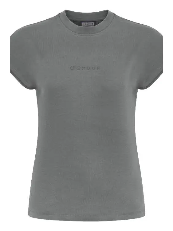 JENDUE Oversized Basic T-shirt - Gray