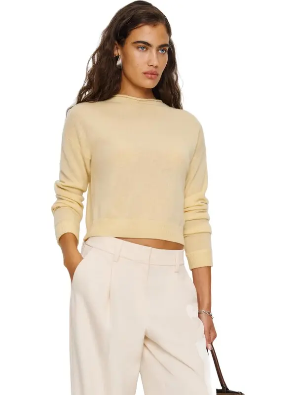 REFORMATION Monique Cashmere Mockneck - Yellow