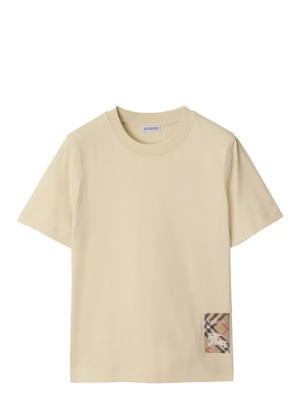 Burberry Check-patch T-shirt - Beige