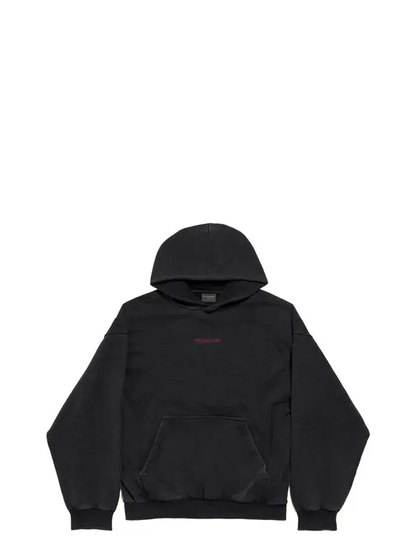 Balenciaga Back Hoodie Medium Fit - Black
