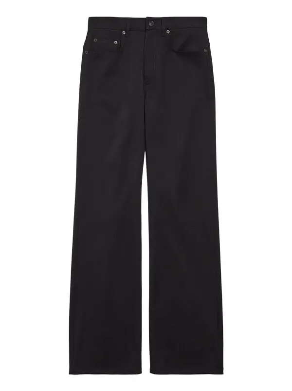 Balenciaga Straight Fit Tailored Trousers - Black