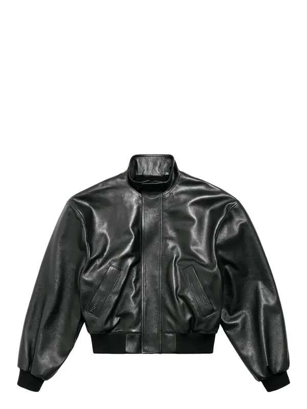 Balenciaga Smooth Leather Blouson - Black