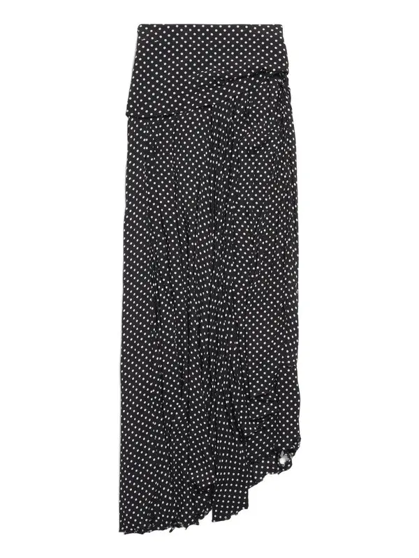 Balenciaga Printed Maxi Skirt - Black
