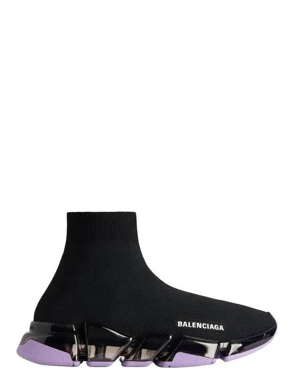 Balenciaga Speed 2.0 Full Clear Sole Recycled Knit Sneaker - Black