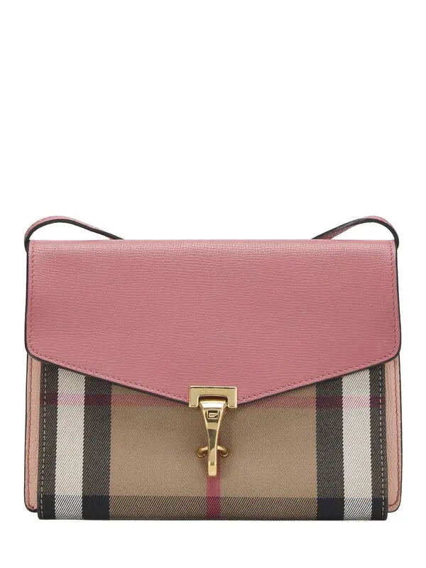 Burberry House Check Canvas Macken Crossbody - Pink