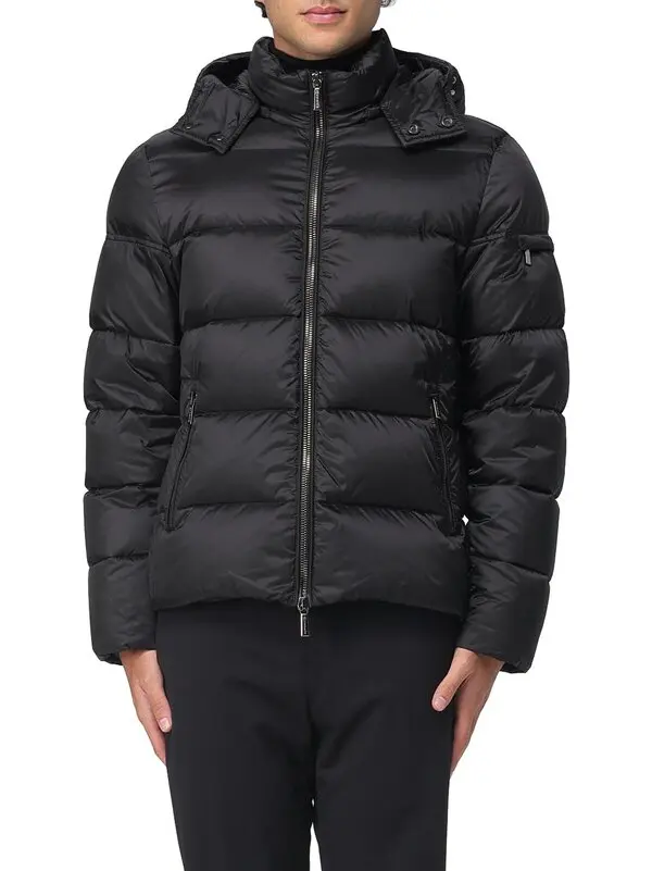 MOORER Padded Jacket With Hood - Black