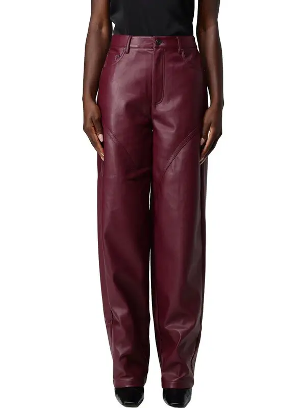 ROTATE BY BIRGER CHRISTENSEN Wide Leg Trousers - Plum