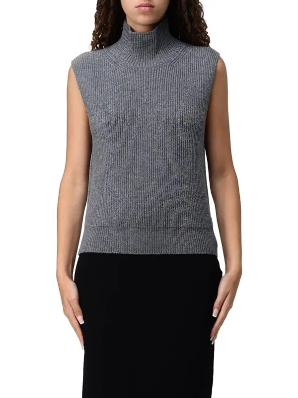 DONDUP Sleeveless Funnel Neck Top - Grey