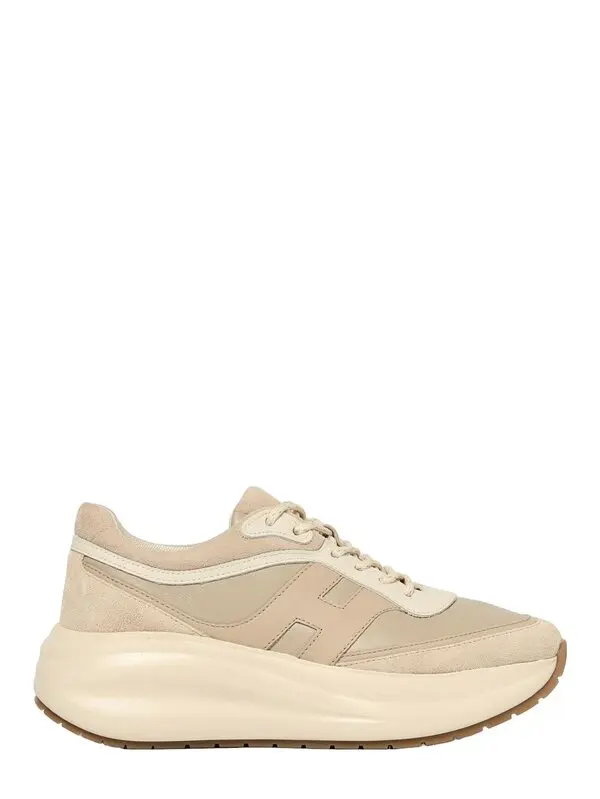 Hogan Lace Up Sneakers - Beige