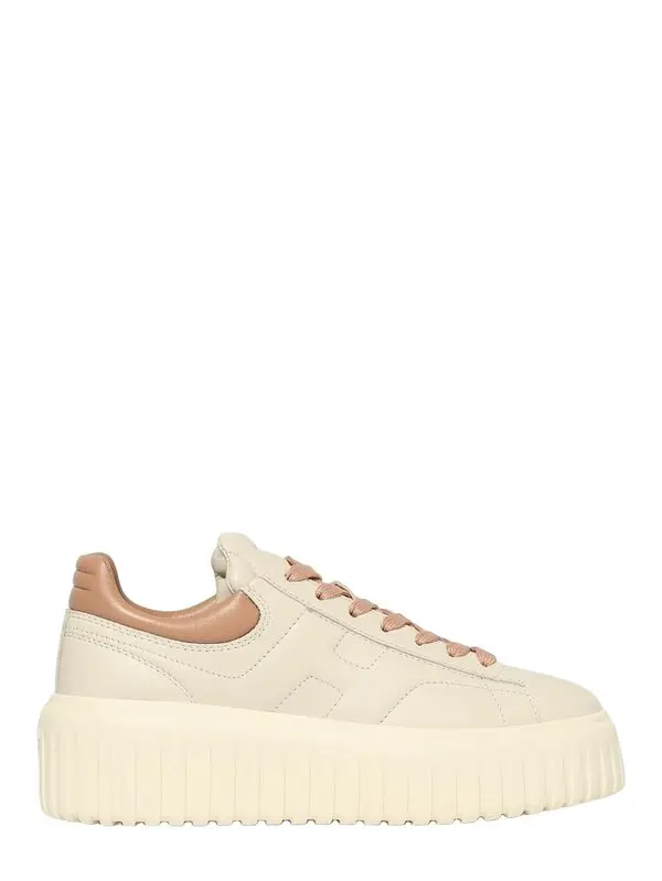 Hogan Nappa Leather Sneakers - Beige