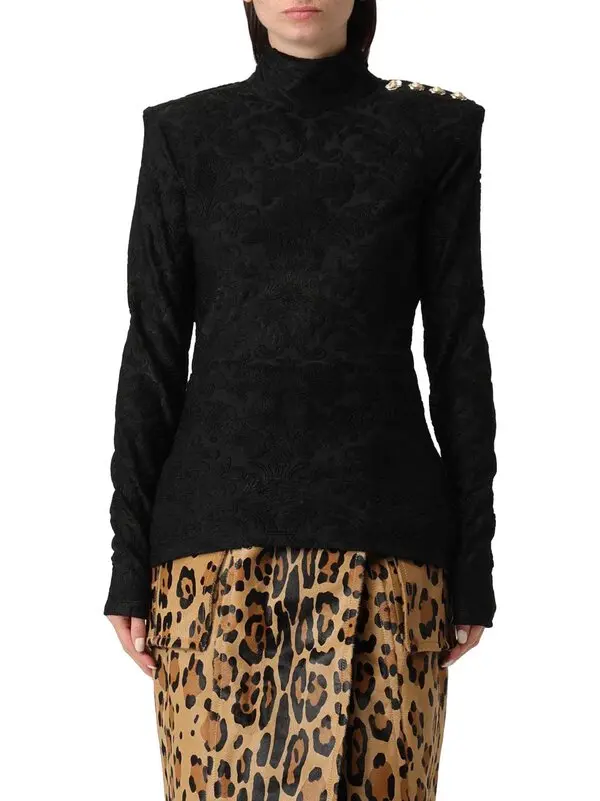 Balmain Jacquard Top - Black