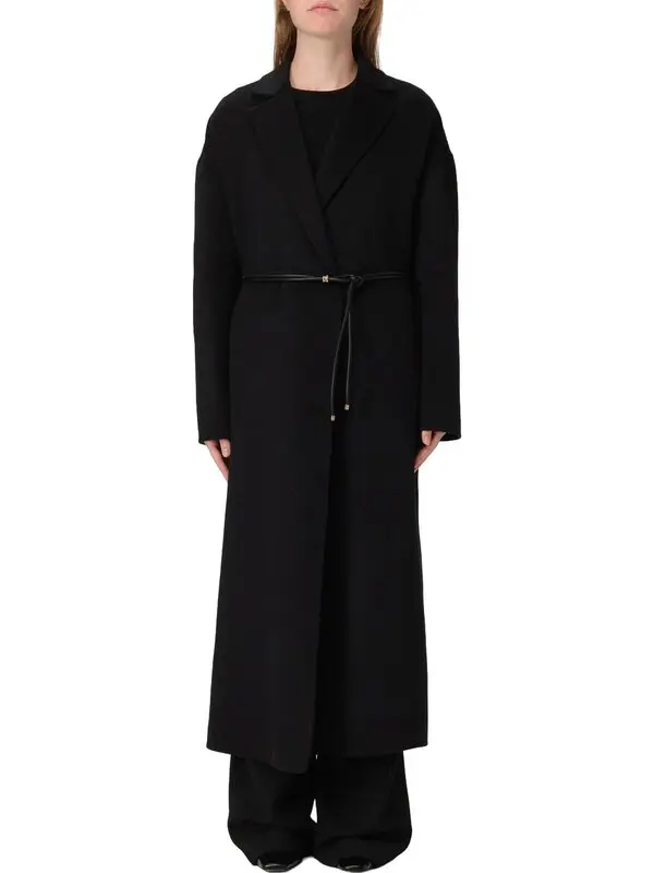 Agnona Tailored Overcoat - Black