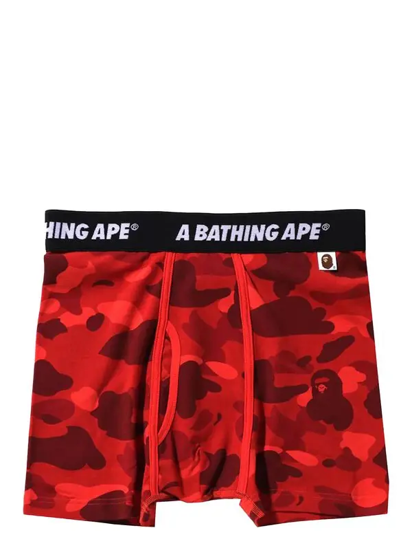 A BATHING APE Color Camo Trunks - Red