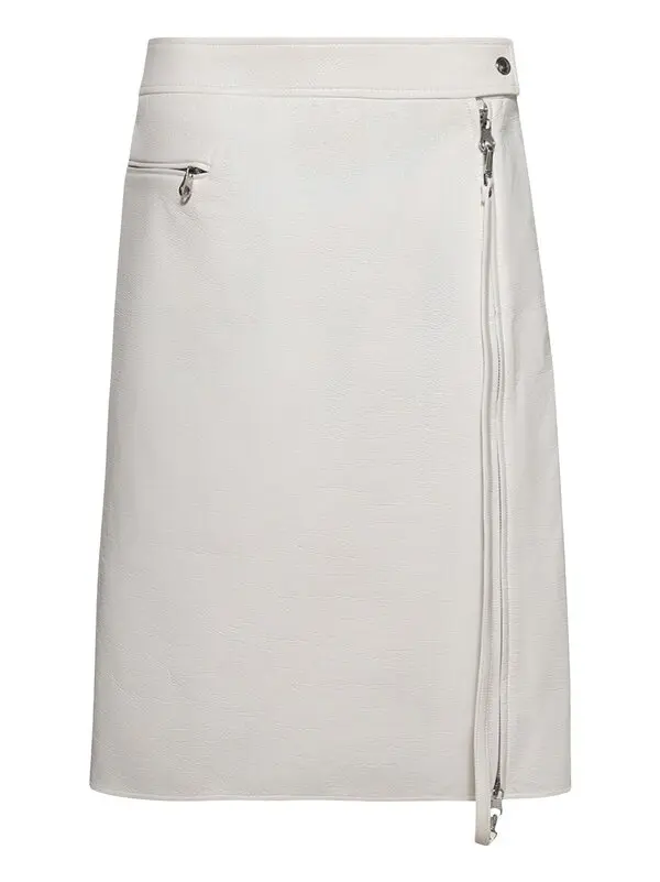 COURREGES Zipped Vinyl Skirt - White