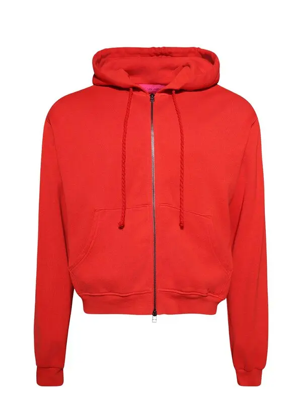 THE ELDER STATESMAN Daily Zip Hoodie - Red