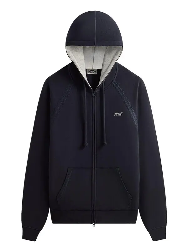 Kith Vale Raglan Full Zip Hoodie - Black