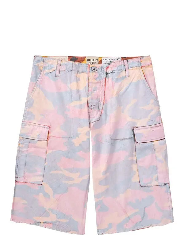 GALLERY DEPT. Camo Cut-off Short - Orange