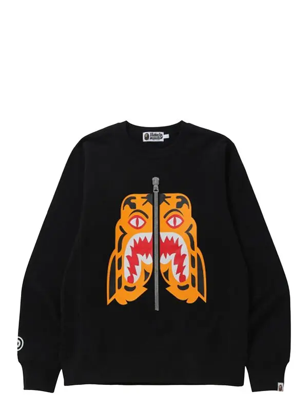 A BATHING APE Tiger Crewneck - Black
