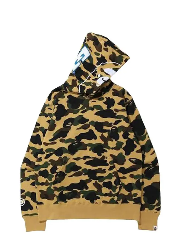 A BATHING APE 1st Camo 2nd Ape Pullover Hoodie - Yellow