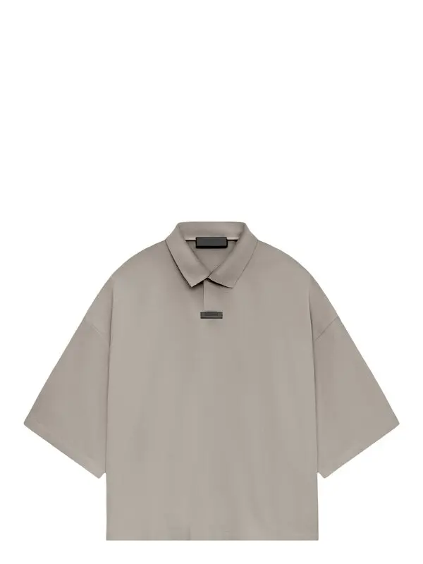 Fear Of God Pique Cropped Polo - Grey