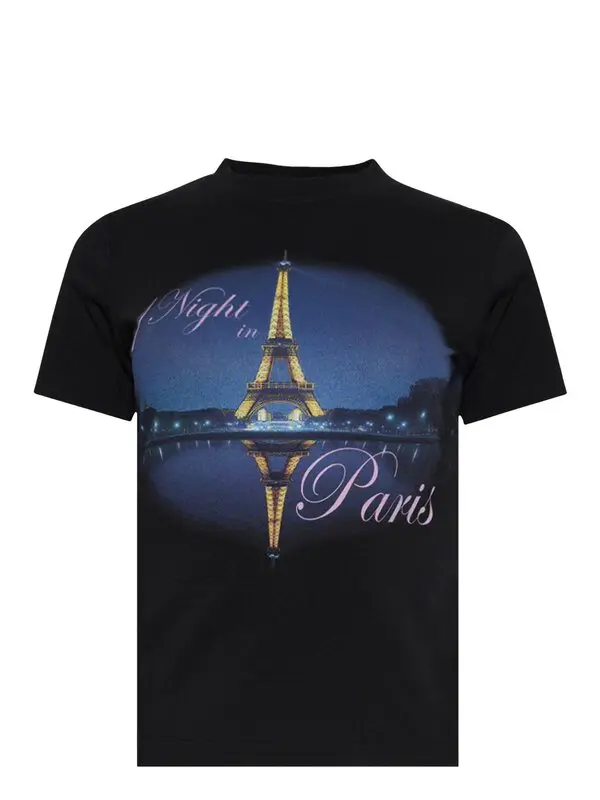 Vetements Night In Paris Fitted T-shirt - Black