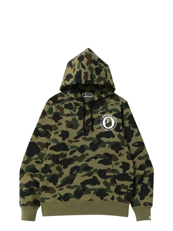 A BATHING APE 1st Camo Kanji Pullover Hoodie - Green
