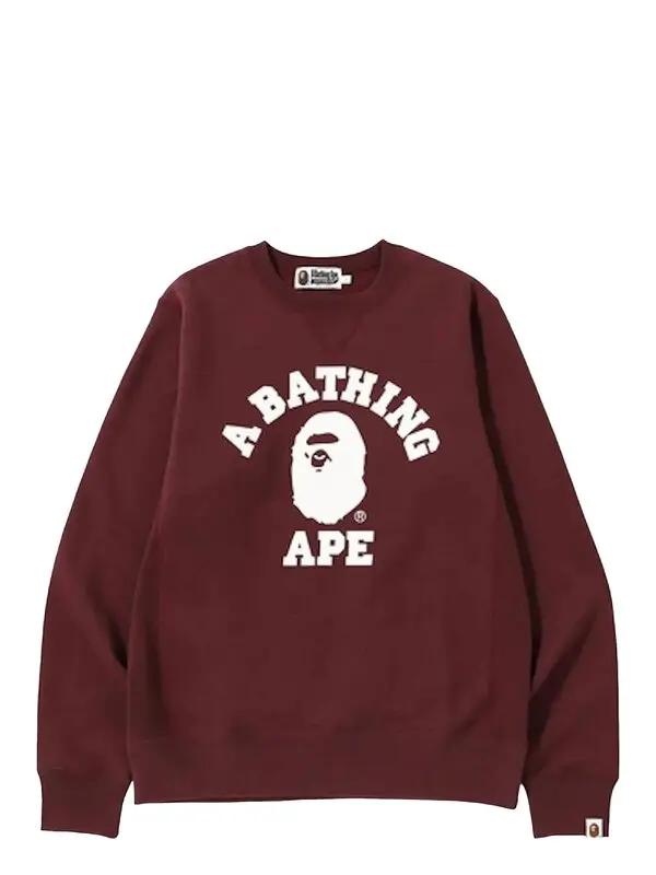 A BATHING APE College Crewneck - Red