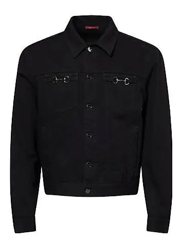 Gucci Horsebit-buckle Denim Jacket - Black/mix