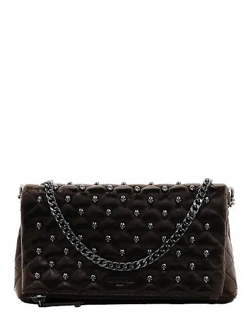 The Kooples Heritage Small Leather Clutch Bag - Brown