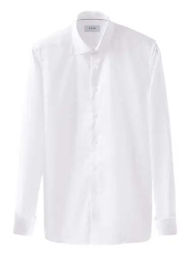 Eton Contemporary Signature French-cuff Cotton-twill Shirt - White