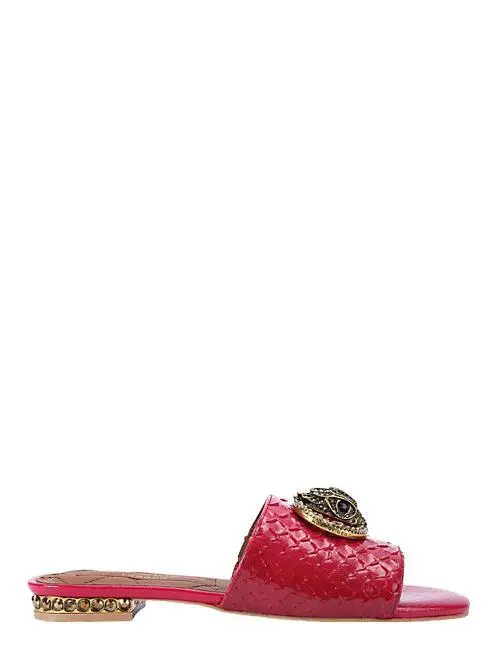 Kurt Geiger Faux-leather Flat Sandals - Fuchsia