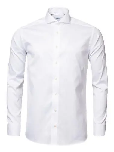 Eton Extreme Cutaway-collar Single-cuff Slim-fit Cotton-twill Shirt - White