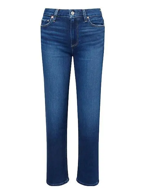 Paige Mason Ankle Straight-leg Stretch-denim Blend Jeans - Overdrive