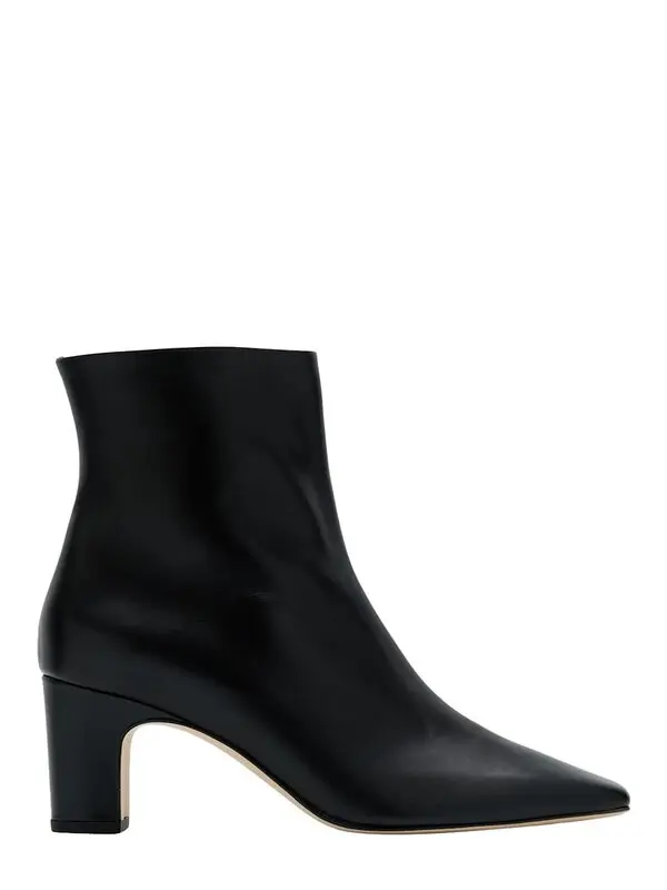 Manolo Blahnik Ofaralo Leather Booties - Black