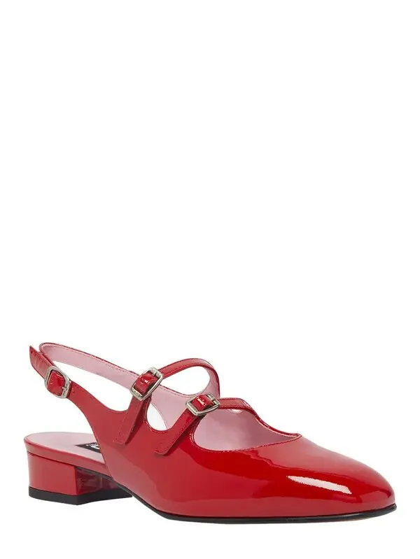 CAREL Peche Mary Jane Ballerina Pumps - Red