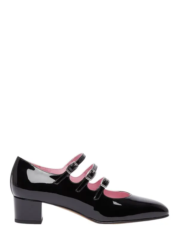 CAREL Kina Three-strap Mary Jane Pumps - Black